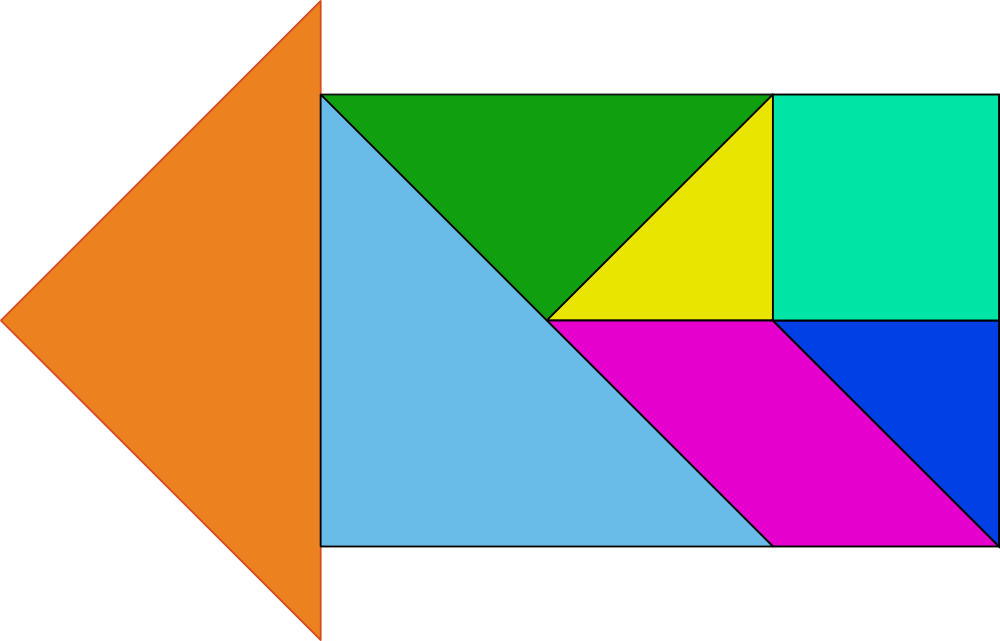 Free Tangram - Tangram Puzzles 5 Pieces Clipart - Full Size Clipart ...