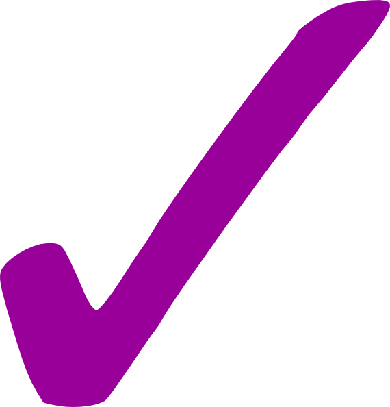 Check Mark Png Clip Art At Clker - Purple Check Mark Png Transparent ...