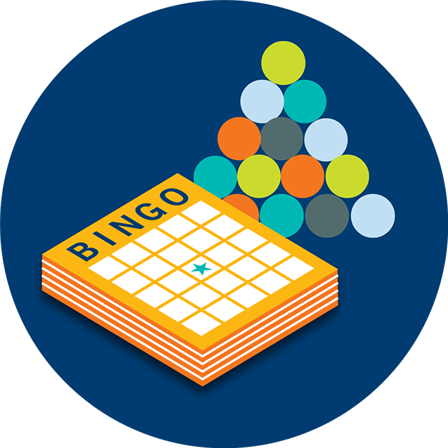 A Stack Of Bingo Cards Next To A Triangular Shaped - Bingo Card Clipart ...