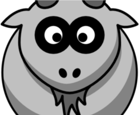 Goat Clipart Gray - Cartoon Goat Png Transparent Png - Full Size ...