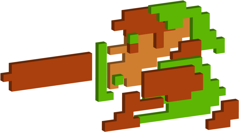 Download Link The Legend Of - Link The Legend Of Zelda 8 Bit Clipart ...