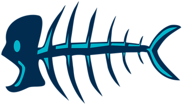 Clip Stock Fish Bones Clipart - Dead Fish Cartoon Png Transparent Png ...