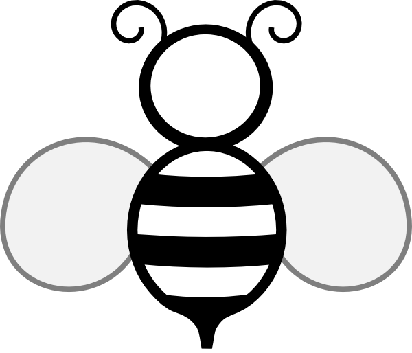 Clip Art Bee Black And White - Png Download - Full Size Clipart ...
