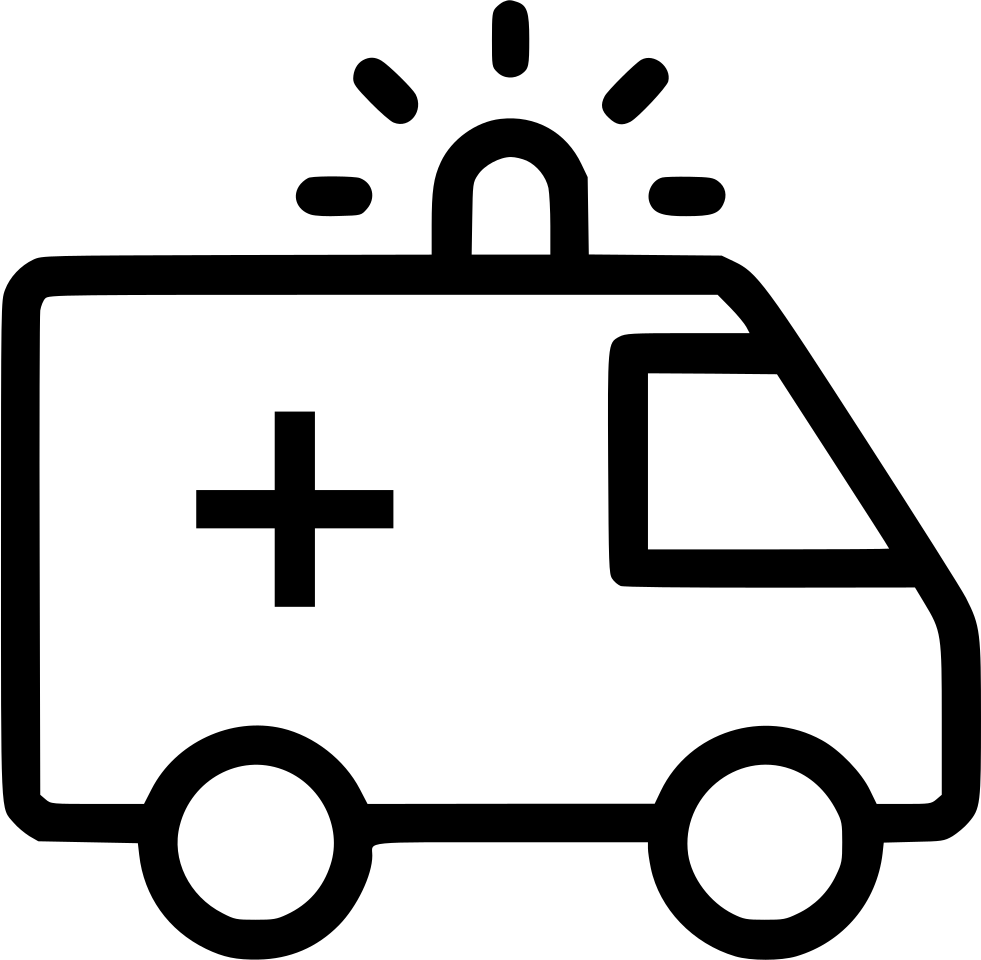 Ambulance Clipart Line Drawing - Ambulance Icon - Png Download - Full ...