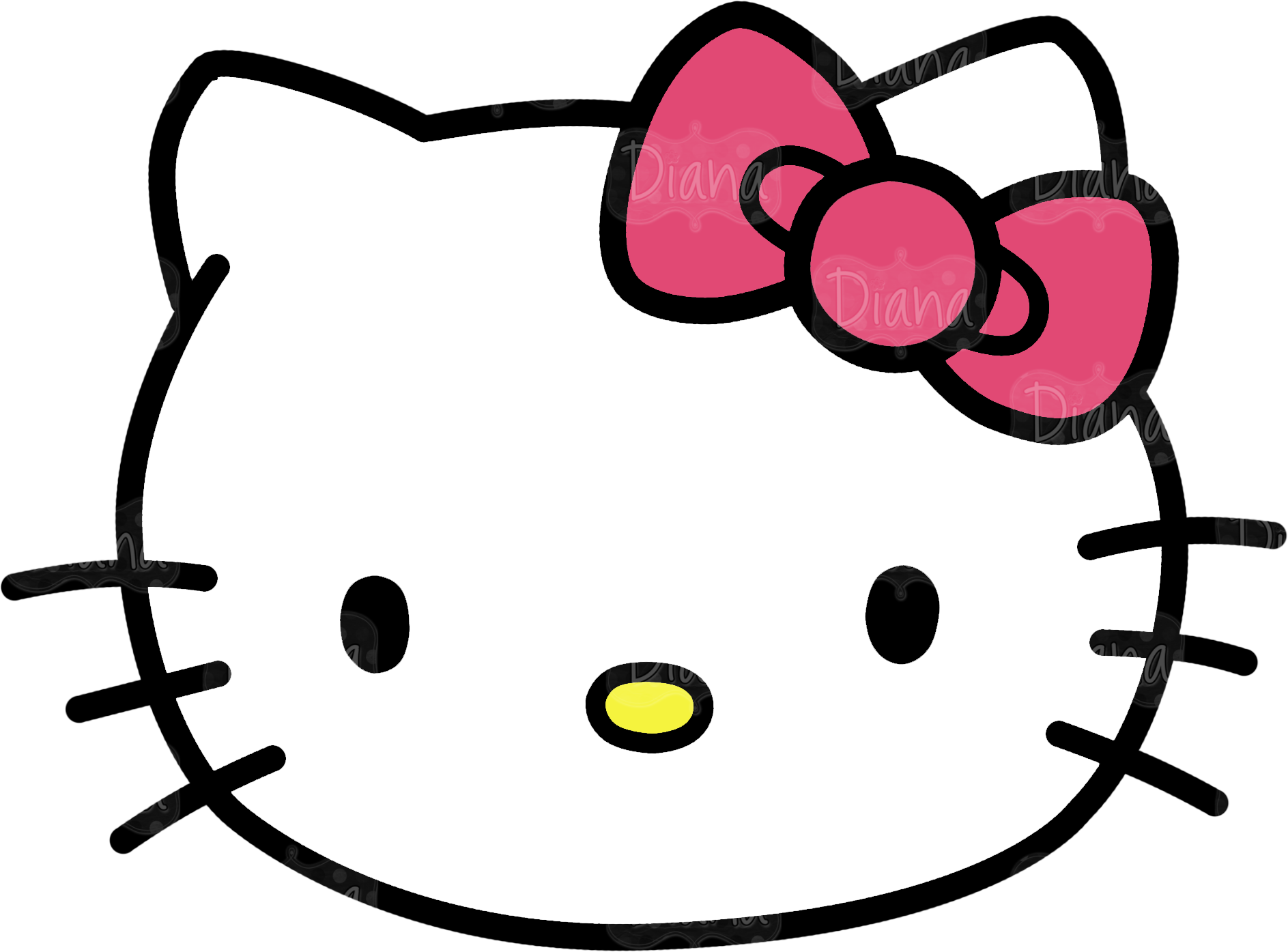 Hello Kitty Head Clipart Pictures - Hello Kitty Clipart - Png Download ...