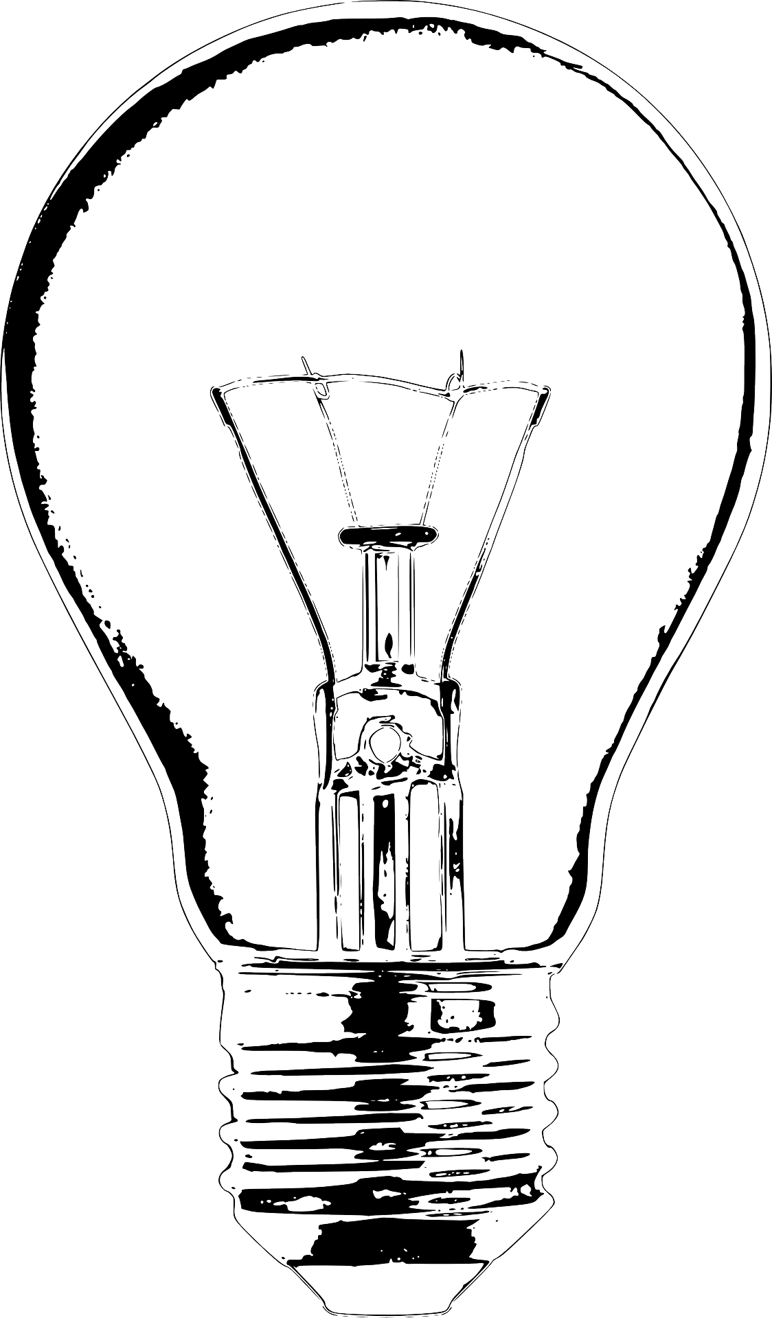 Incandescent Light Bulb Lamp Clip Art - Light Bulb Art Drawing - Png ...