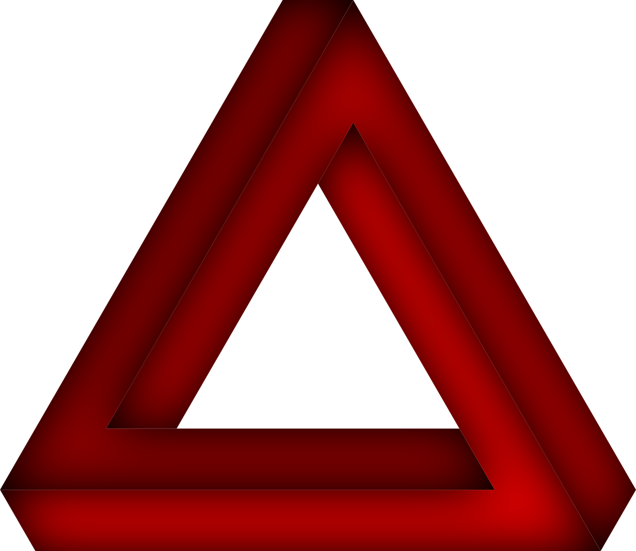 Penrose Triangle Png Image - Impossible Triangle Red Clipart - Full Size Clipart (#1800912 ...
