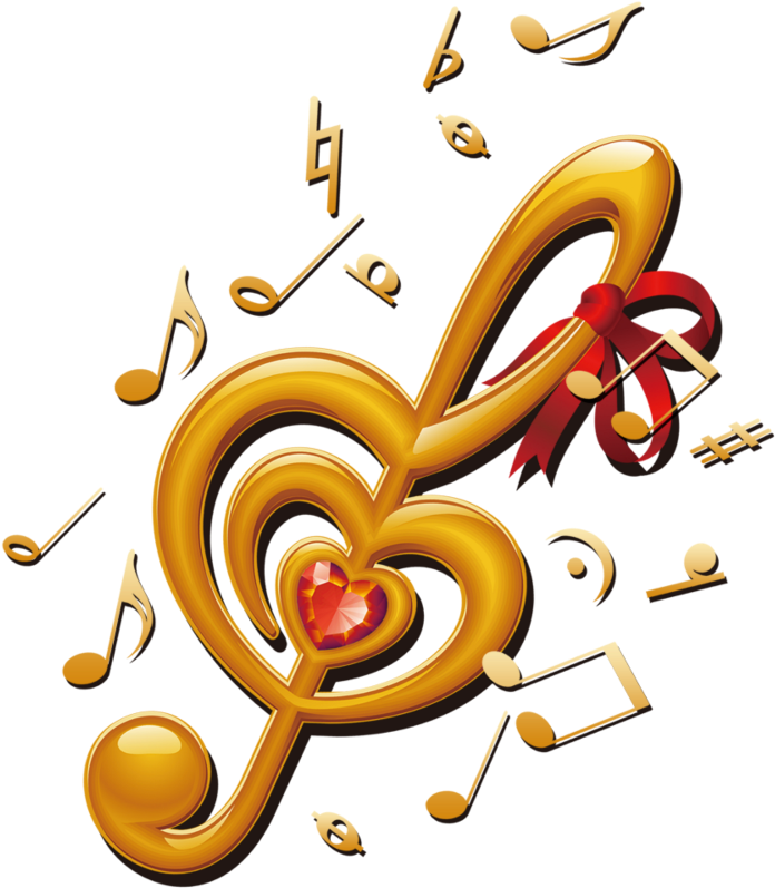 Gold Music Notes Clipart - Png Download - Full Size Clipart (#1814713 ...