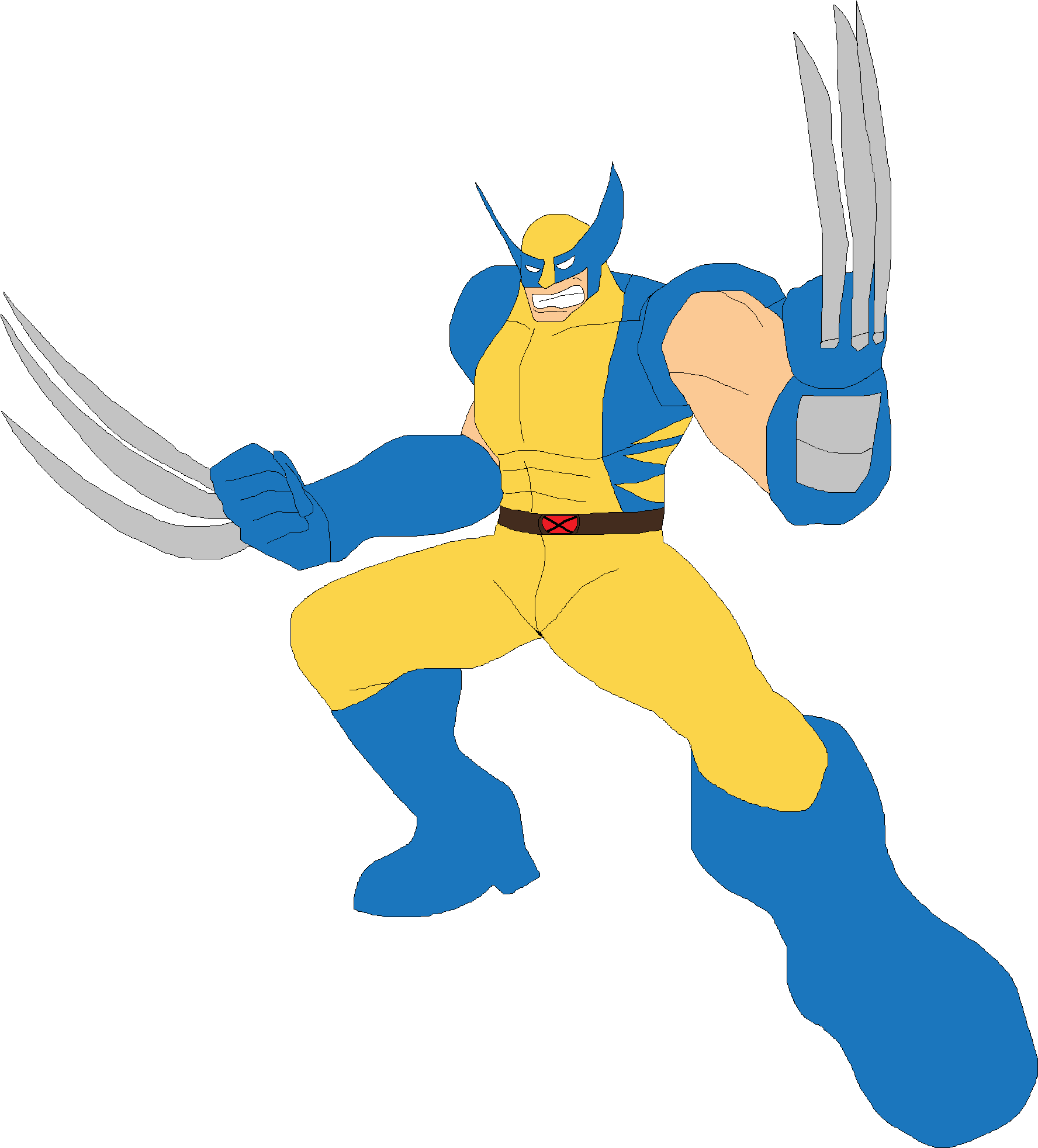 Wolverine - Cartoon Clipart - Full Size Clipart (#1826409) - PinClipart