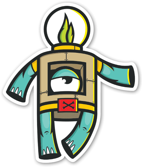 Danger Brain Bulb Head Sticker - Art Clipart - Full Size Clipart ...