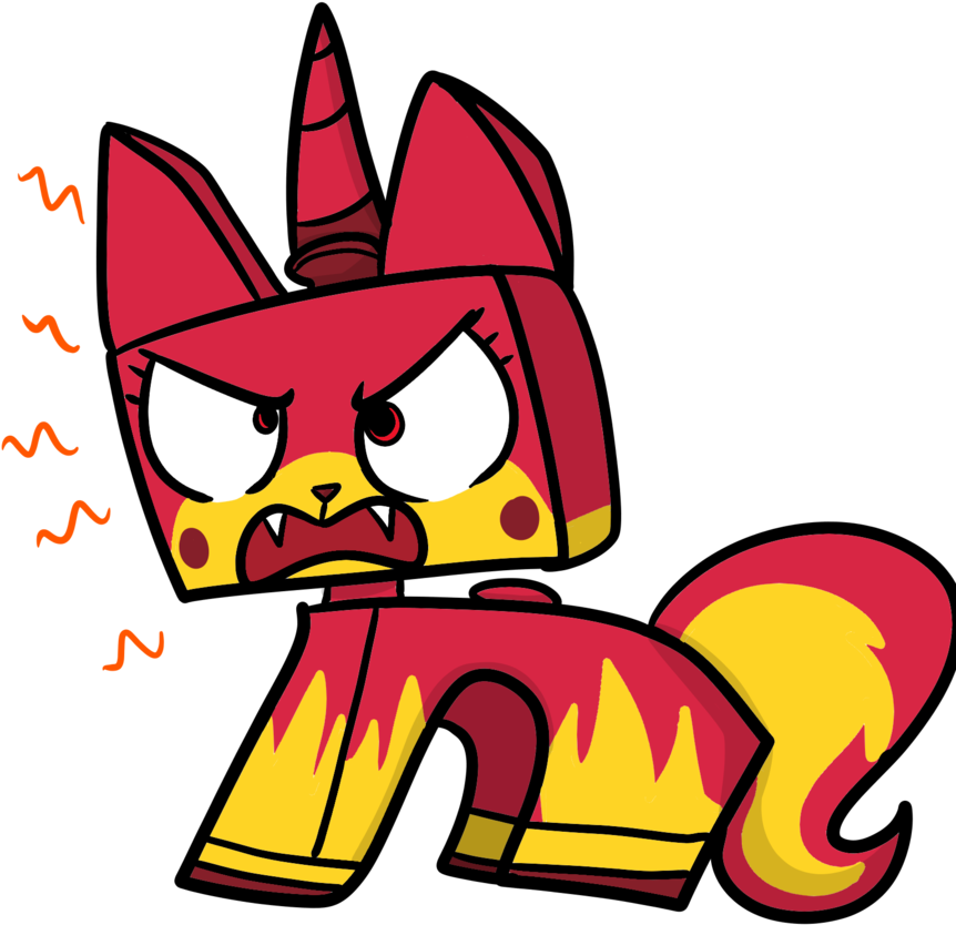 Raging Unikitty - Unikitty Rage Transparent Background Clipart - Full ...