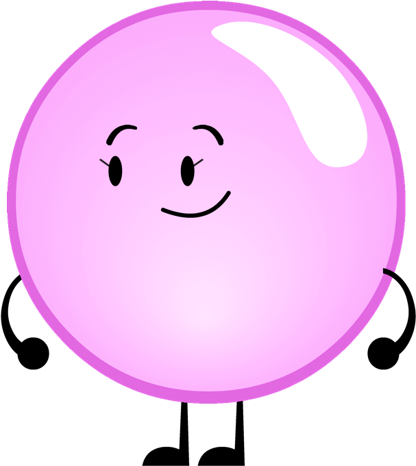 Pink Bubble Pose - Pink Bubble Bfdi Clipart - Full Size Clipart ...