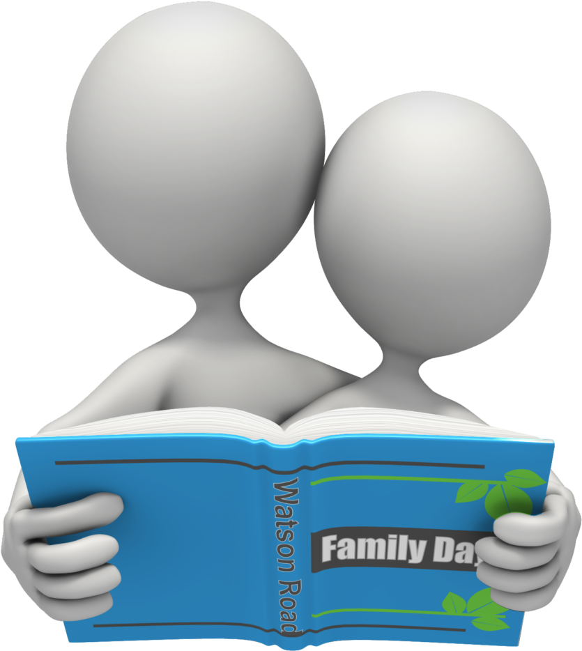 Stick Figures Reading Custom Book 15370 - Team Clipart - Full Size ...