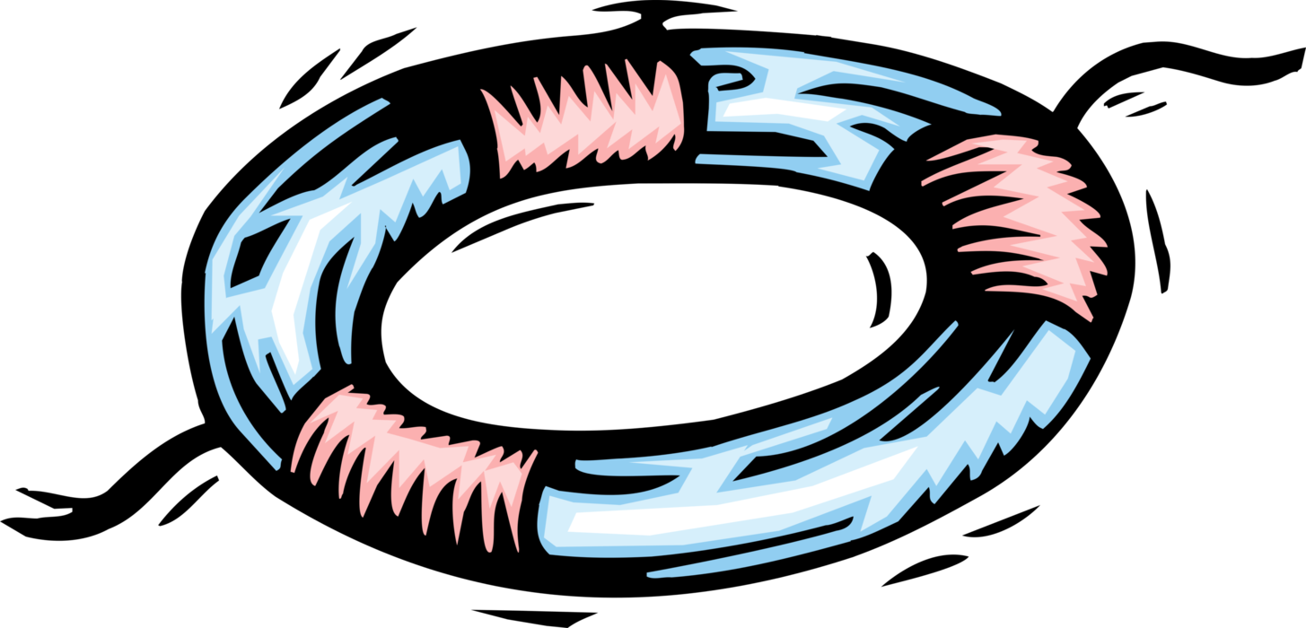 Vector Illustration Of Lifebuoy Ring Lifesaver Life - School Clipart ...