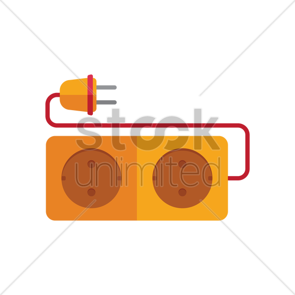 Multi Point Power Socket Extension Cord V矢量图形 - Extension Cord Clipart ...