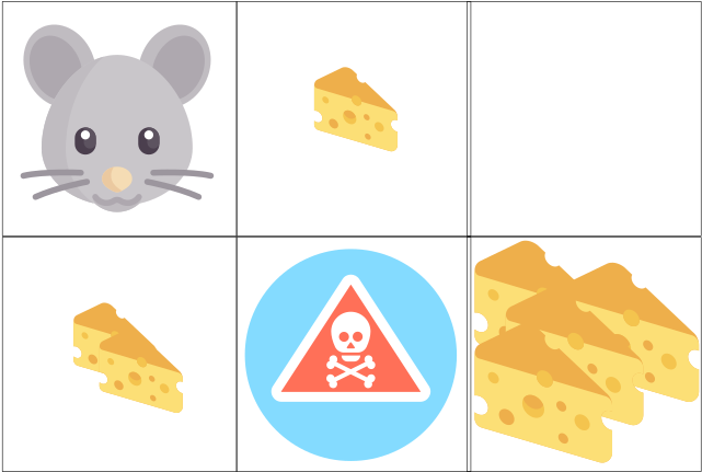 Our Simple Mouse Agent Exploring For Cheese - Q-learning Clipart - Full ...