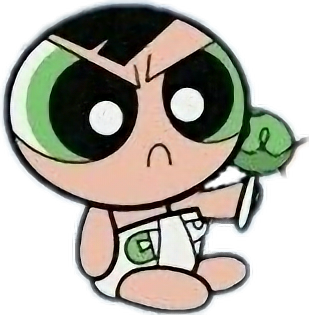 Buttercup Baby Powerpuffgirls Buttercup Cute Baby Sad - Needs A Diaper ...