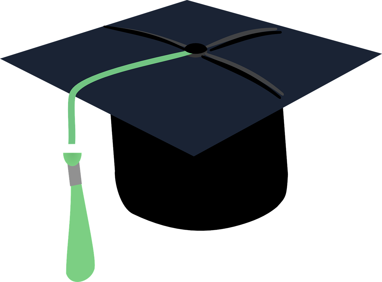 Graduation Cap With Green Tassel Clipart - Full Size Clipart (#190986 ...