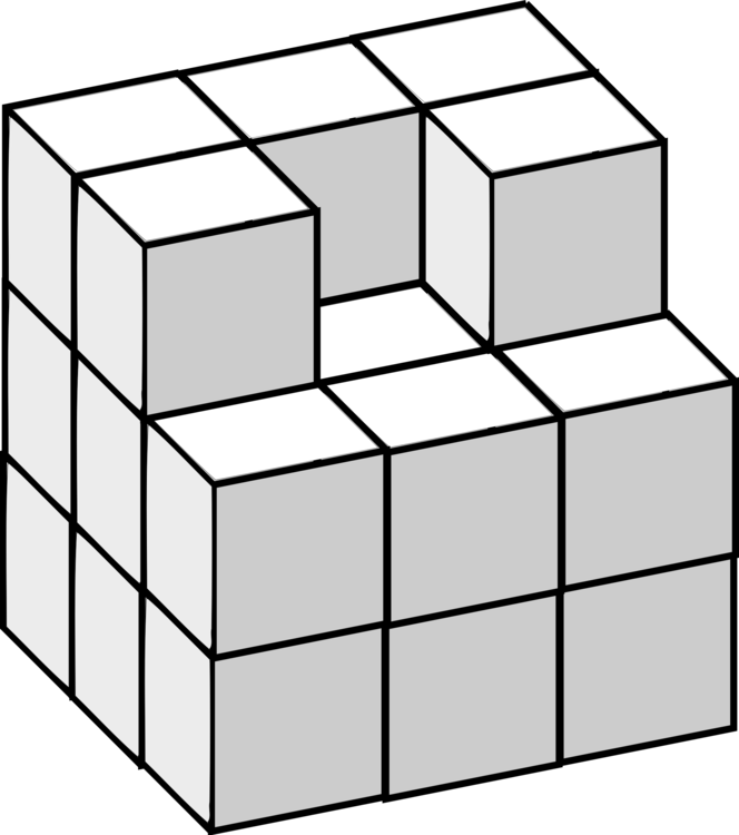 Three-dimensional Space Rubik's Cube Jigsaw Puzzles - Clip Art Cube ...