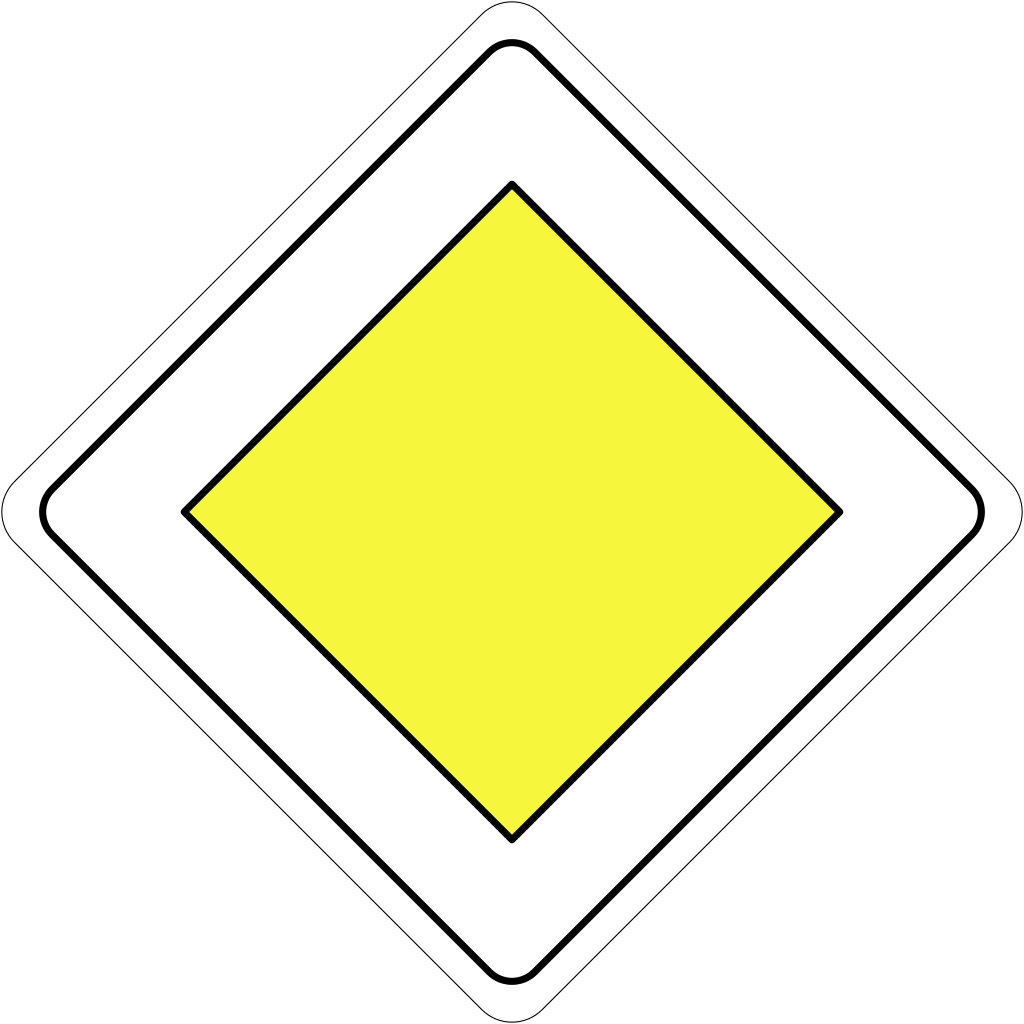 France Road Sign Ab6 - French Priority Road Signs Clipart - Full Size ...