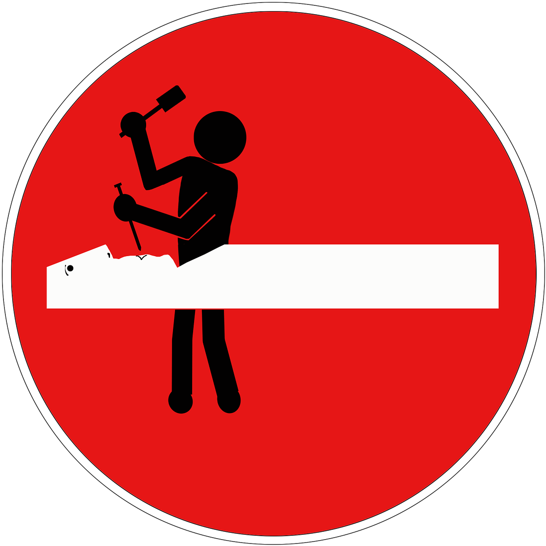 Stick Figure Road Sign Png Image Clipart - Full Size Clipart (#1900924 ...