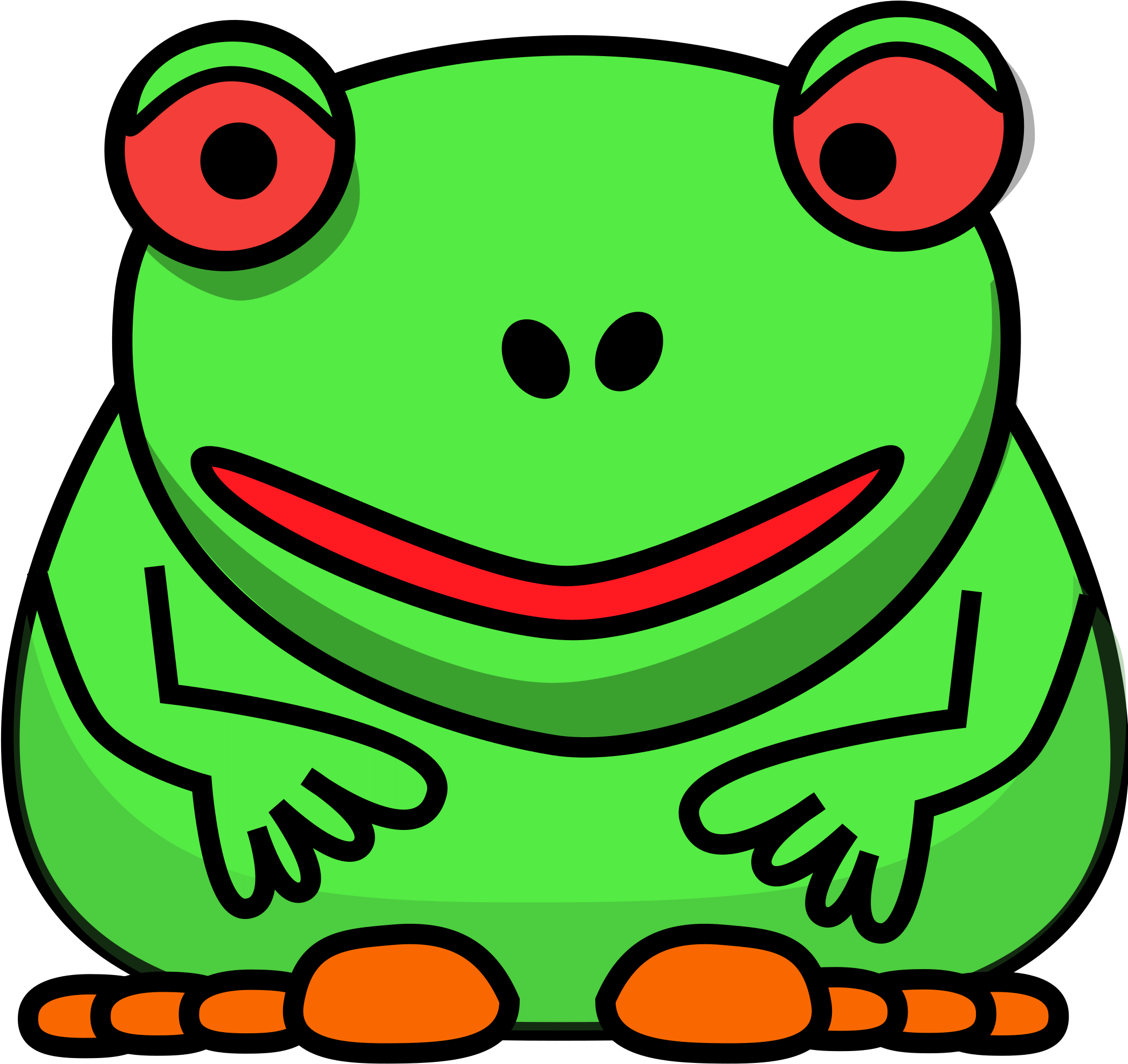Clipart Frog Bullfrog - Sad Cartoon Frog - Png Download - Full Size ...