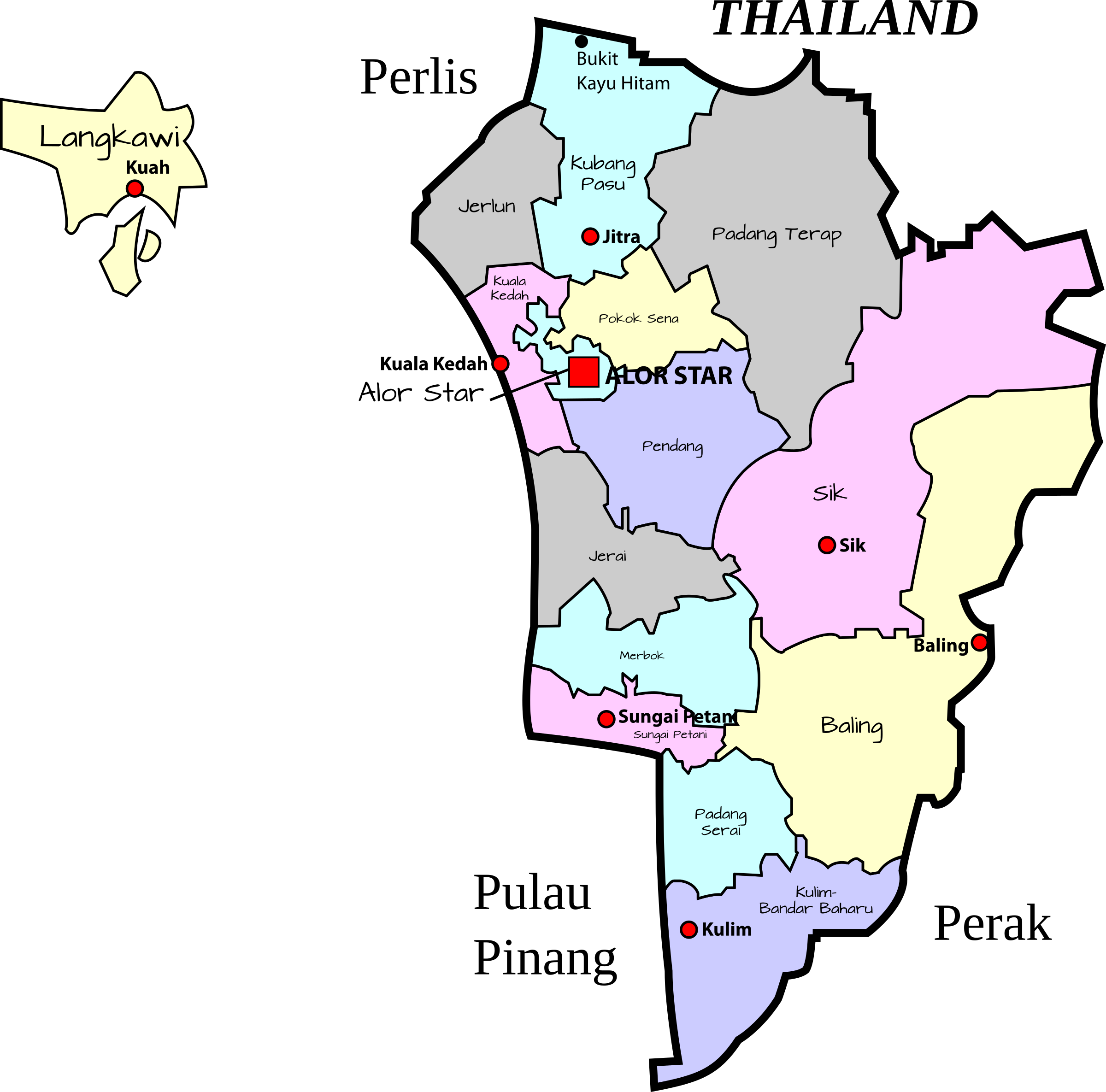 Download Parliamentary Map Of Kedah, Malaysia Clipart (#1909449 ...