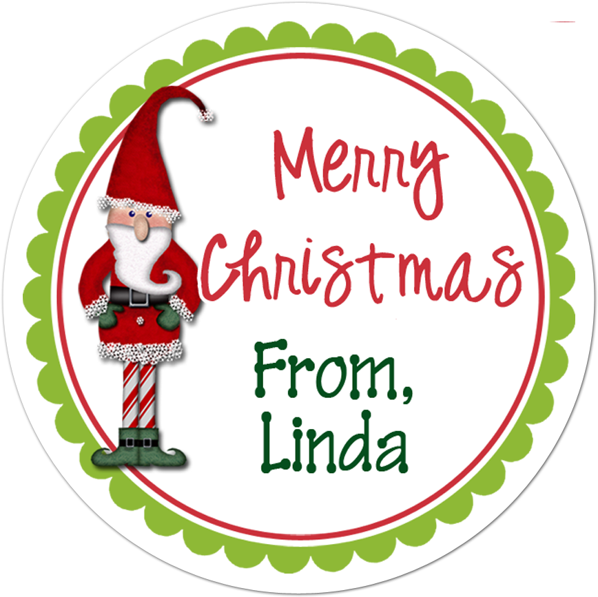 Elf Personalized Sticker Christmas Stickers Clipart - Full Size Clipart ...