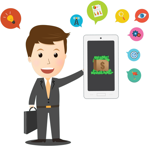 We Do It All For You, This Is A Fully Managed Solution - Cartoon Man ...