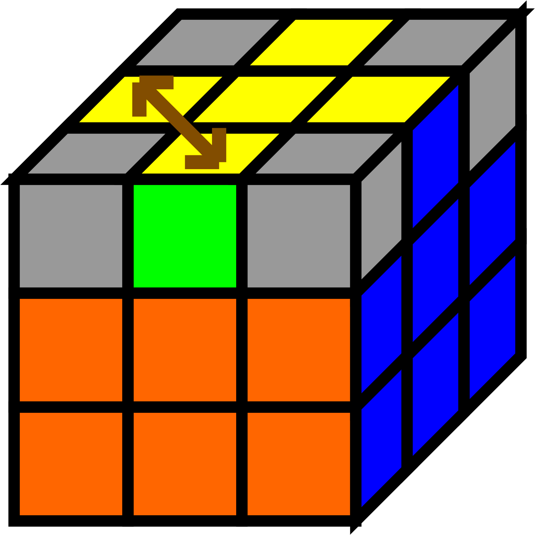 Rubix Cube Png File Rubik S Cube Beginner S Method - Cube Figure ...