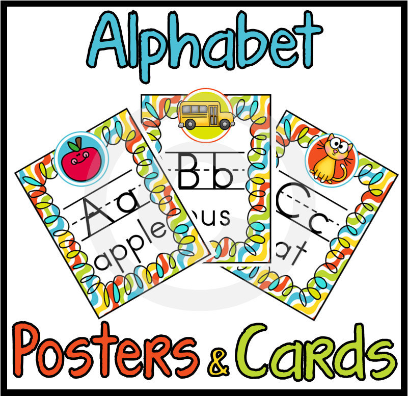Bright And Colorful Alphabet Posters And Word Wall - Word Wall Clipart ...
