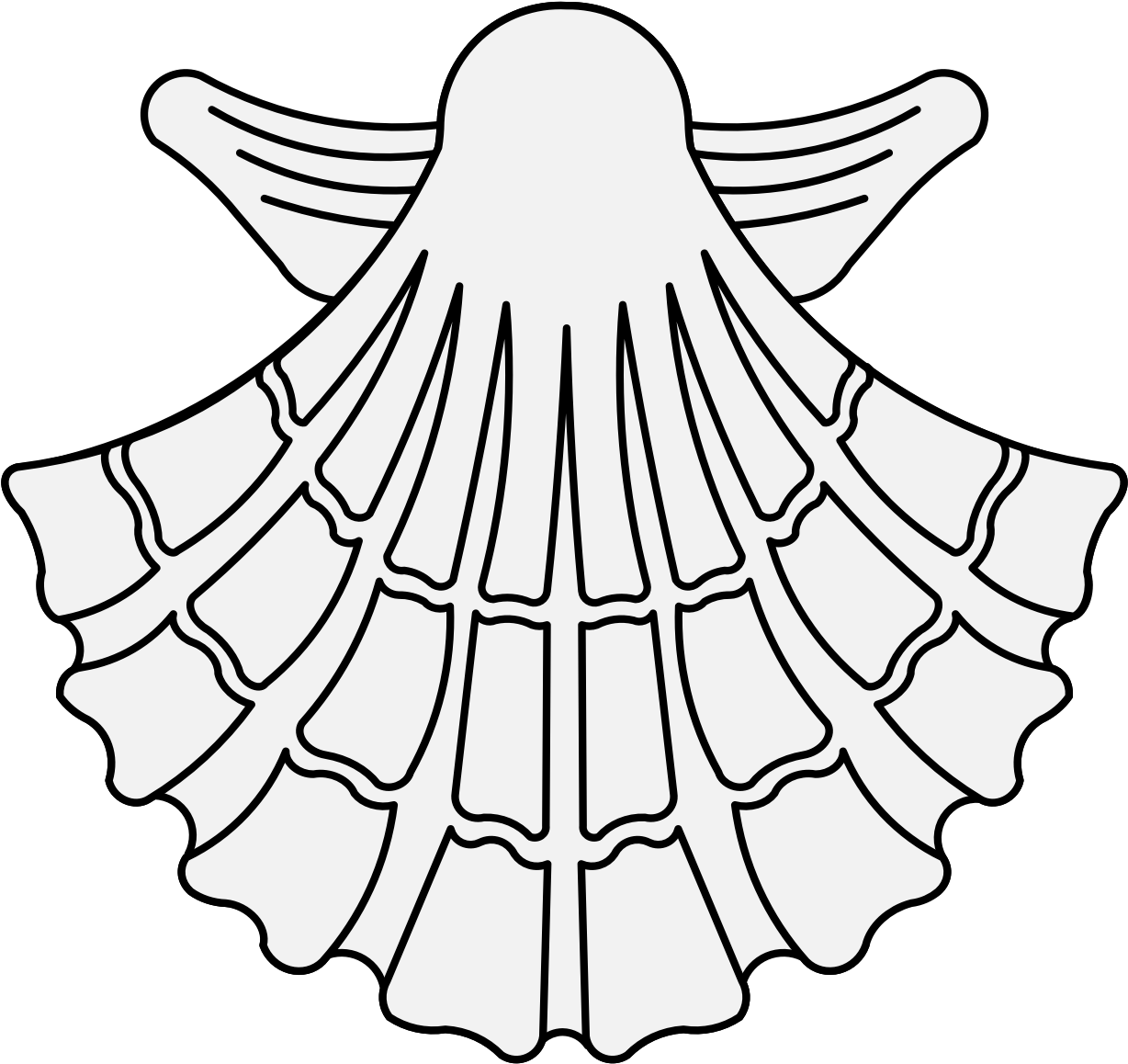 Drawing Shell For Free Download On - Heraldic Escallop Clipart - Full ...