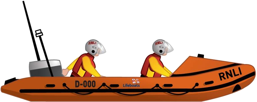 D Class Lifeboat Illustration Tr - Rnli D Class Lifeboat Clipart - Full ...