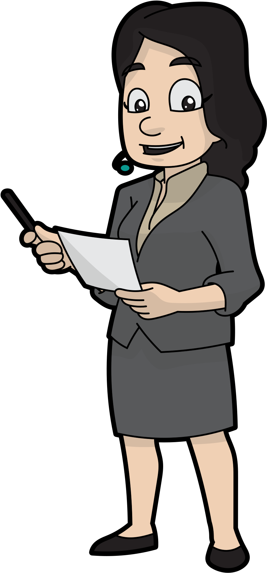 A Pleasant Female Business Speaker Cartoon - Wikimedia Commons Clipart ...