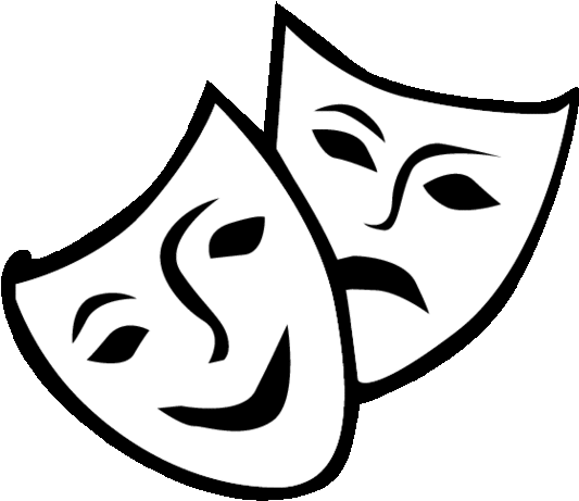 Senior Skits - Drama Masks Clipart - Full Size Clipart (#1955086 ...