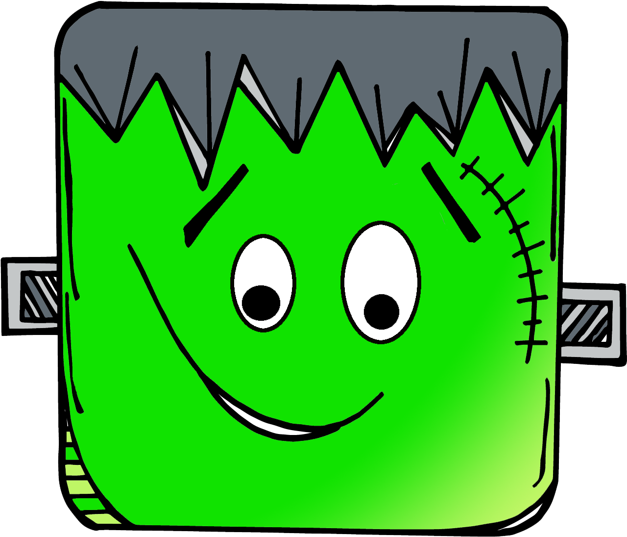 caritas* ** * - Roll A Frankenstein With Template Clipart - Full Size ...