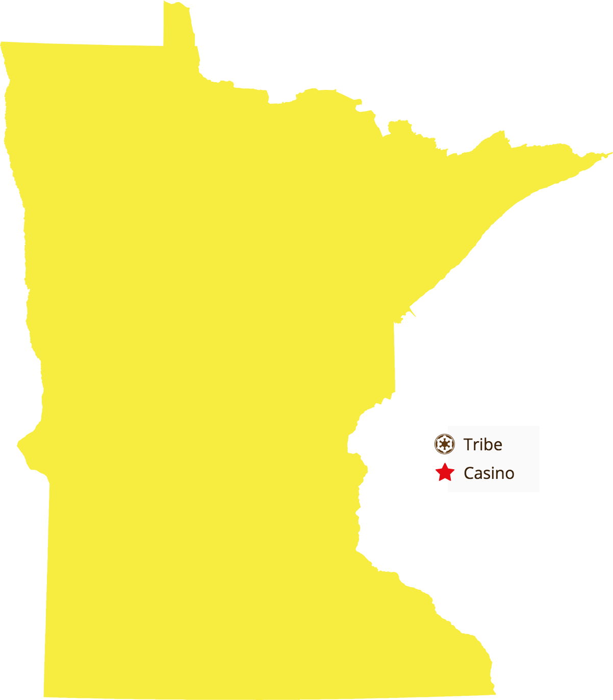 Minnesota Gaming Tribes And Casinos - Map Agates In Minnesota Clipart ...