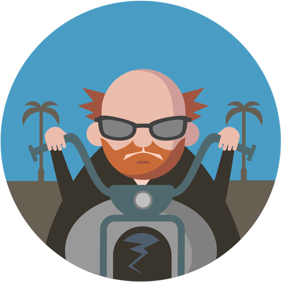 Biker Animation - Cartoon Clipart - Full Size Clipart (#1992779 ...