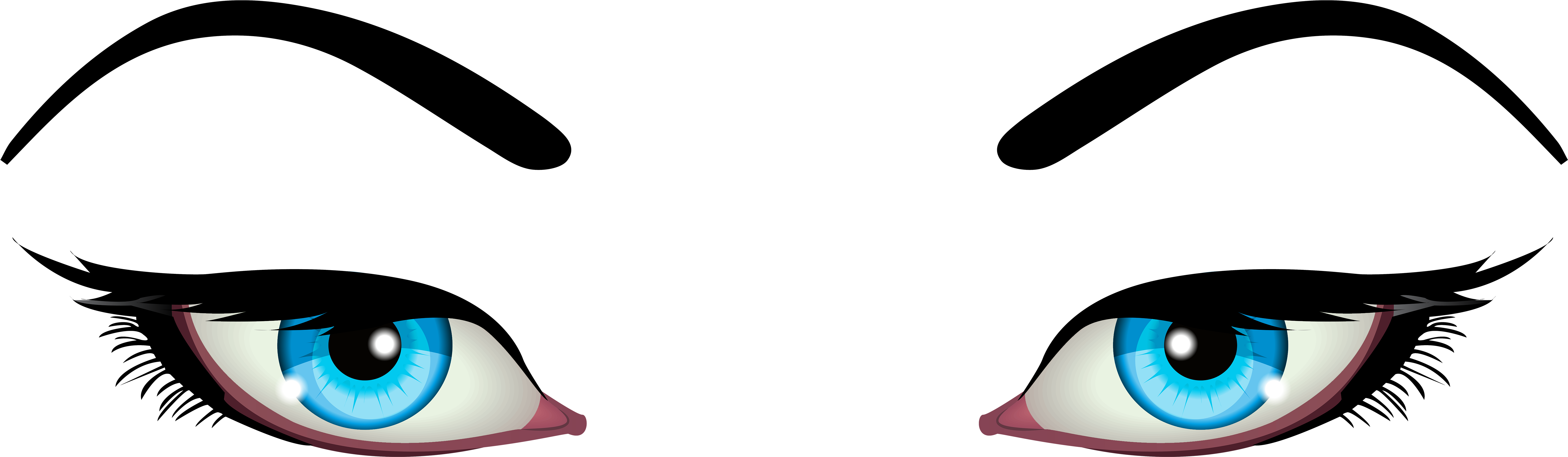 Female Eyes Blue Png Clip Art - Transparent Cartoon Girl Eyes Png ...