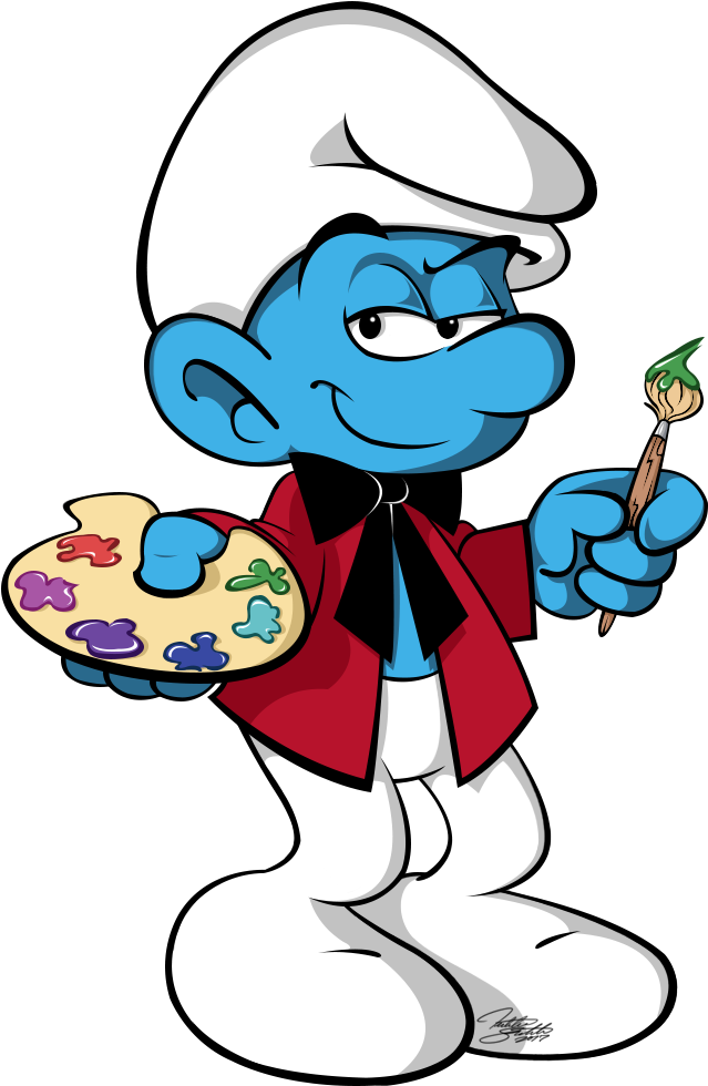 Painter Smurf Clipart - Full Size Clipart (#2011901) - PinClipart