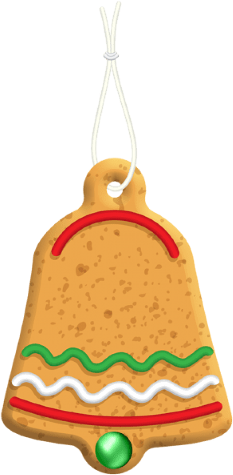 Christmas Gingerbread Bell Png Png - Portable Network Graphics Clipart ...