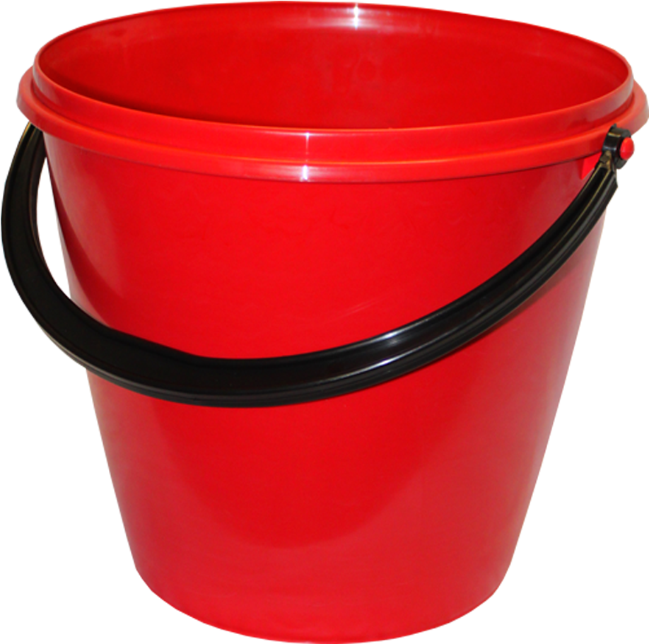 Plastic Clipart Pail - Transparent Background Red Bucket Png - Full ...