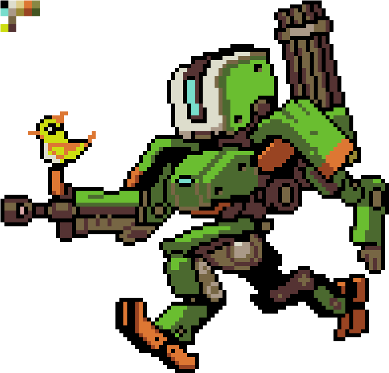 Bastion Meadow - Overwatch Bastion Pixel Spray Clipart - Full Size ...