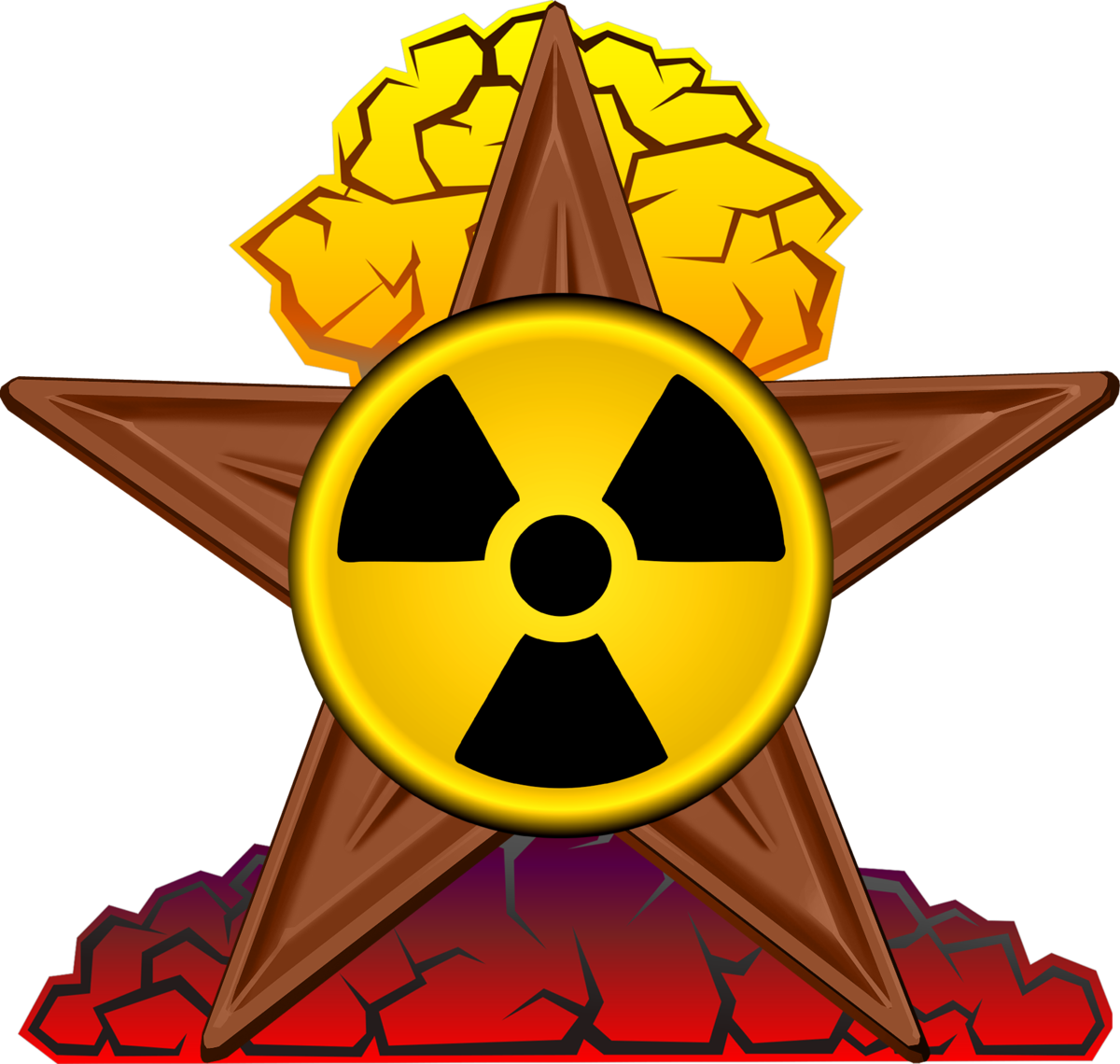 Nuclear Barnstar Hires - Explosive Clipart - Png Download - Full Size ...