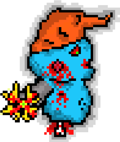 Dead Smurf - Pixel Art Clipart - Full Size Clipart (#2020348) - PinClipart