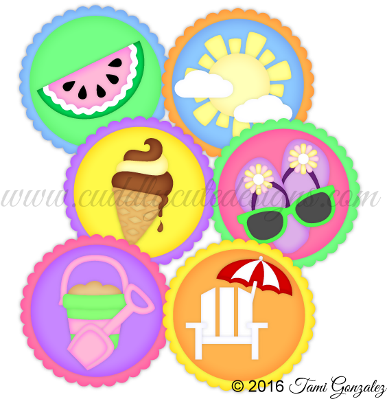 Summer Tokens Clipart - Full Size Clipart (#2021946) - PinClipart