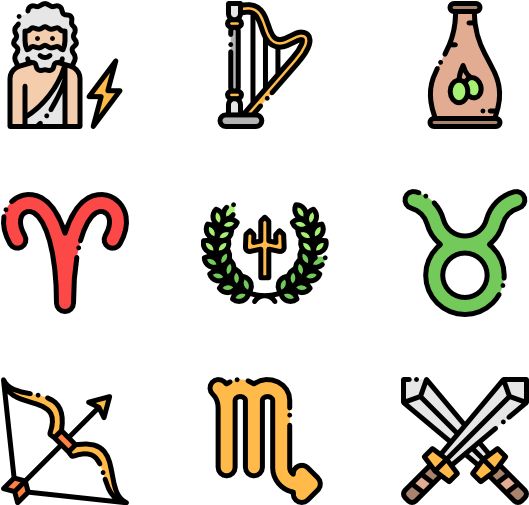 Download Greek Mythology - Ancient Greece Symbols Clipart (#2026262 ...