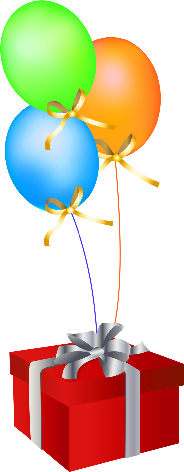 Download Free Png Red Gift Box With Balloons Png Images Transparent ...