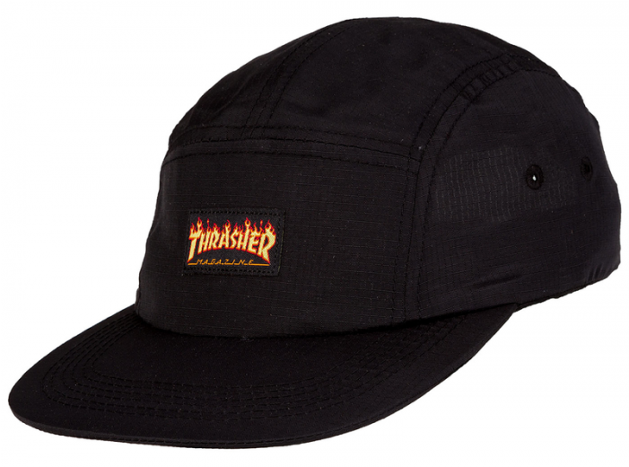 Casqauette Homme Noir Thrasher Cap Flame Logo 5-panel Clipart - Full ...