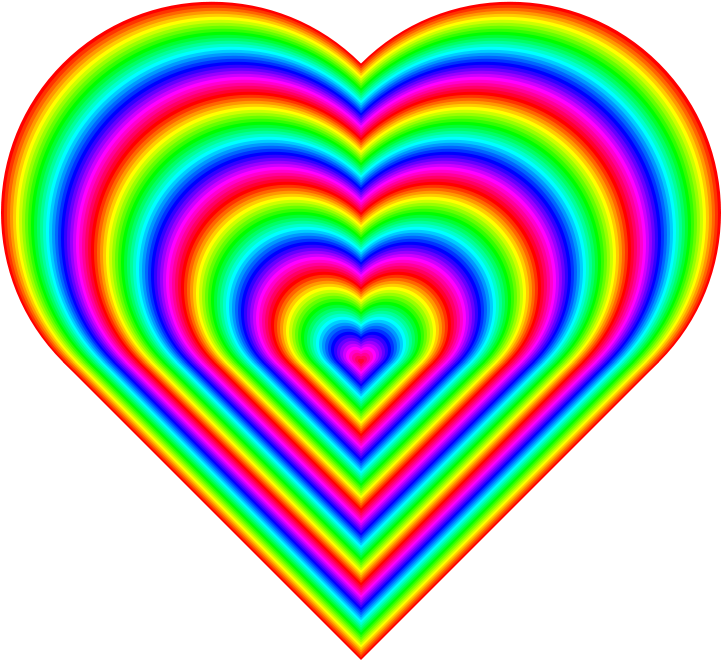 Heart Rainbow Picture - Rainbow Heart Clipart - Full Size Clipart ...